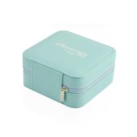 China Zip Close Multiple Compartment Faux Leather Jewelry Travel Case OEM With Mirror for sale