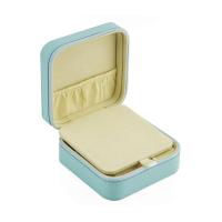 China Zip Close Multiple Compartment Faux Leather Jewelry Travel Case OEM With Mirror for sale
