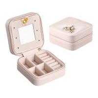 China ISO9001 OEM Welcome Personalised Travel Jewellery Box With Mirror For Women for sale