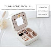 China ISO9001 OEM Welcome Personalised Travel Jewellery Box With Mirror For Women for sale