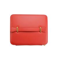 China Waterproof 24*20*19cm Leather Vanity Case Double Layers Zipper Closure for sale