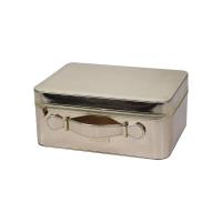 China Mirrored Gold ISO9001 Approval Makeup Vanity Box With Top Handle for sale