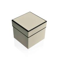 China OEM Welcome Round Flower Hat Box Set Of Two With Black Rim for sale