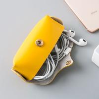 China Waterproof Travel Lipstick Case PU Leather Portable Yellow for sale