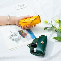 China Waterproof Travel Lipstick Case PU Leather Portable Yellow for sale