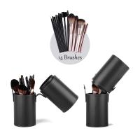 China Synthetic Leather Makeup Brush Tube Large Capacity Well Stitiched for sale