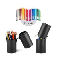 China Synthetic Leather Makeup Brush Tube Large Capacity Well Stitiched for sale