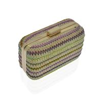 China Boho Style Crossbody Evening Clutch Bag Colorful Woven For Ladies for sale