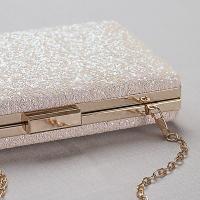 China Glitter Black Evening Clutch Bag Buckle Closure For Wedding for sale