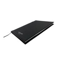 China Vegan Leather 80 sheets Hardcover Notebook Black Office Use for sale