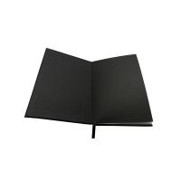 China Vegan Leather 80 sheets Hardcover Notebook Black Office Use for sale