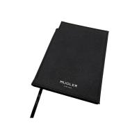 China Vegan Leather 80 sheets Hardcover Notebook Black Office Use for sale
