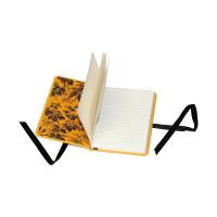 China 144 Line Ruled Pages Hardcover Notebook Yellow With Ribbon Bow Closure for sale