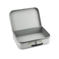China Custom Print Lining Cardboard Paper Suitcase Box With Metal Lock Closure for sale