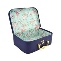 China Storage Paperboard Suitcases Box Small Toy Organizer With Hinged Lids for sale