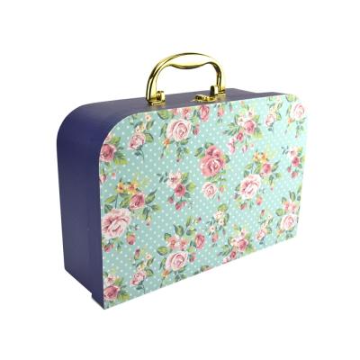 China Storage Paperboard Suitcases Box Small Toy Organizer With Hinged Lids for sale