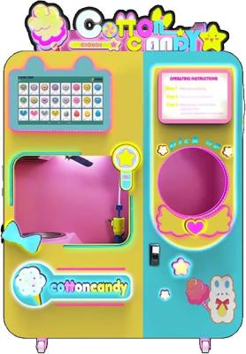 China Automatic Cotton Candy Vending Machine Floss Sugar Operated by Mechanical Arm for sale
