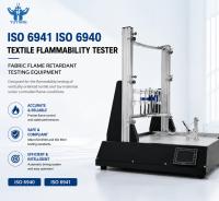 China ISO 6941 ISO 6940 Textile and Toy Material Flammability Testing Equipment with Adjustable Flame Level and PLC Control for sale