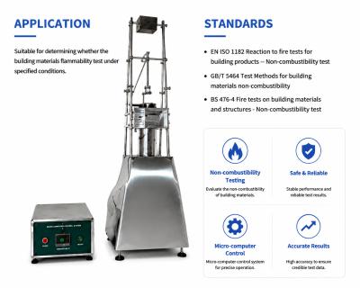 China EN ISO 1182 Compliant Micro-computer Controlled Non-combustibility Tester with 80/20 Nickel/Chromium Furnace for sale