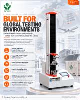 China Universal Tensile Tester 5kN 500kg Single Arm Electronic Tensile Testing Machine with PLC Touch Screen for sale