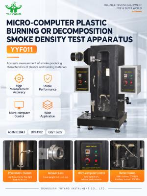 China Micro-computer Smoke Density Test Apparatus ASTM D2843 DIN 4102 GB/T 8627 Plastic & Building Material Smoke Density Tester for sale