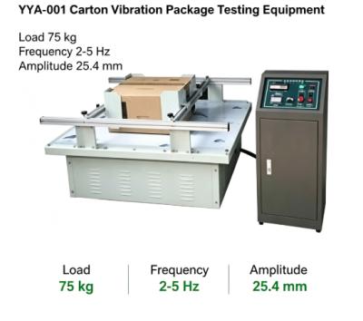 China 220 V60Hz 75 kg Rated Load 110*98 cm Testing Dimension Vibration Test Machine for Package Transport Simulation for sale