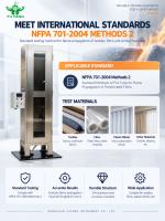 China YYF012 Flame Propagation Tester for Vinyl-Coated Fabrics and Films Over 700g/m² Compliant with NFPA701-2004 Method 2 for sale