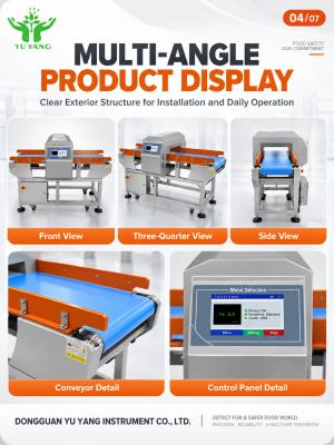 China Tunnel Type Food Metal Detector Machine for Snack, Meat, Seafood Metal Foreign Object Detection for sale