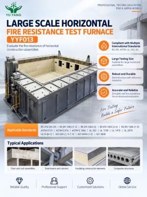 China Large Scale Horizontal Fire Resistance Test Furnace with Touch Screen Control and BS EN ISO ASTM UL Compliance for sale