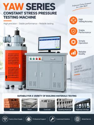 China YY-YAW Series Constant Stress Pressure Testing Machine with 300kN / 2000kN Test Force for Compressive Strength and Computer & PLC Control for sale