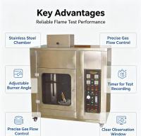 China UL94 Horizontal & Vertical Flame Test Machine, 50W Burner Plastic Combustion Tester for sale