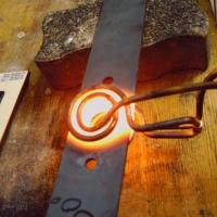 China Metal Shaft Induction Heating Device 45KW Super Audio Quenching Equipment for sale