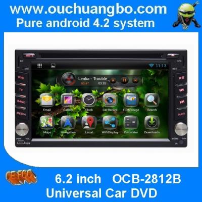 China Ouchuangbo Auto Radio Player for Universal Car DVD Android 4.2 Sat Navigation Stereo System OCB-2812B for sale