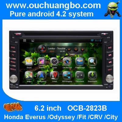 China Ouchuangbo Auto DVD Radio Player Multimedia Stereo for Honda Everus /Odyssey /Fit /CRV City Android 4.2 OCB-2823B for sale