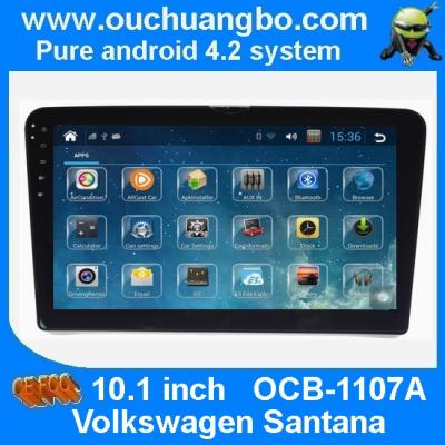 China Ouchuangbo VW Santana android 4.2 10.1 big screen dvd radio multimedia suppport 1024*600 canbus for sale