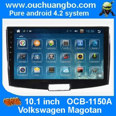 China Ouchuangbo android 4.2 VW Magotan stereo sat navi radio support 4 core canbus 1024*600 capacitive screen for sale