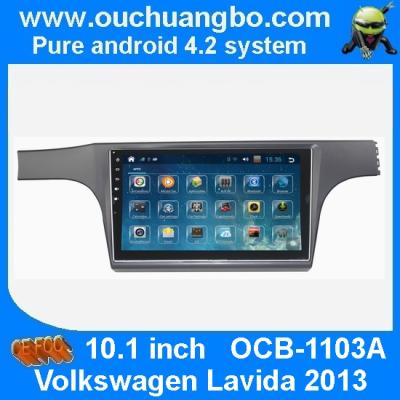 China Ouchuangbo android 4.2 VW Lavida 2013 dvd radio stereo navigation with 10.1 inch big screen for sale