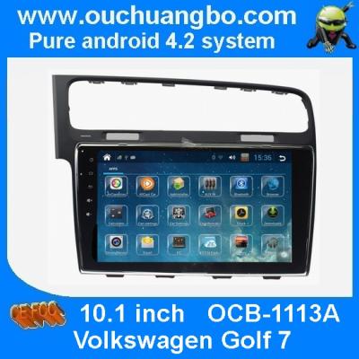 China Ouchuangbo autoradio DVD GPS stereo multimedia android 4.2 VW golf 7 support 4 core canbus aux for sale