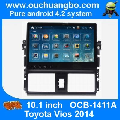 China Ouchuangbo Toyota Vios 2014  android 4.2 OS 10.1 inch big screen car dvd radio multimedia navi for sale