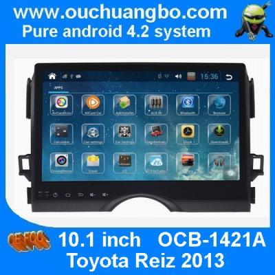 China Ouchuangbo android 4.2 Toyota Reiz 2013 stereo car DVD gps radio stereo navi support 1024*600 capacitive screen for sale
