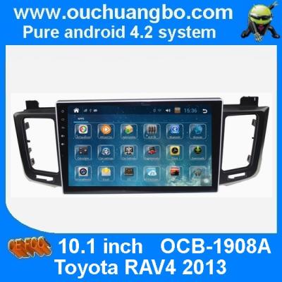 China Ouchaungbo  Toyota RAV4 2013  10.1 inch big sceen gps radio head unit support 4 core BT sterering wheel control for sale