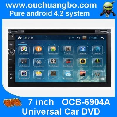 China Ouchuangbo 7 inch android 4.2 Universal Car DVD stereo head unit radio support 1024*600 BT Phonebook for sale