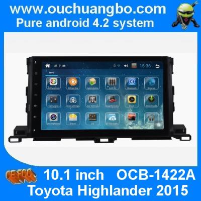 China Ouchuangbo 10.1 inch android 4.2 Toyota Highlander 2015 car mulimedia DVD gps radio support swc MP3 4 core for sale