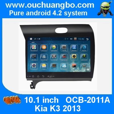 China Ouchuangbo Kia K3 2013 android 4.2 car media with gps navigation bluetooth steering wheel control for sale