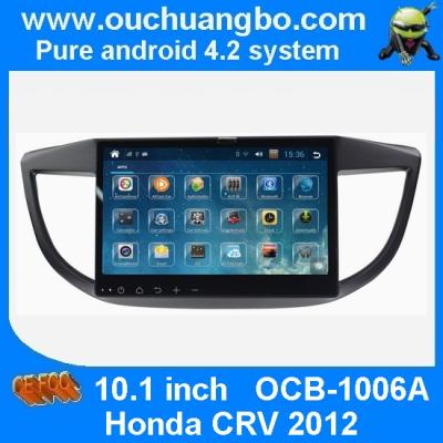 China Ouchuangbo free shipping Honda CRV 2012 car stereo with radio bluetooth gps navigation 10.1 inch screen for sale