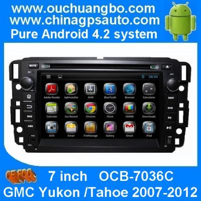 China Ouchuangbo Android 4.2 Car Kit DVD dual zone 3G Wifi USB GPS Navigation for GMC Yukon /Tahoe 2007-2012 OCB-7036C for sale