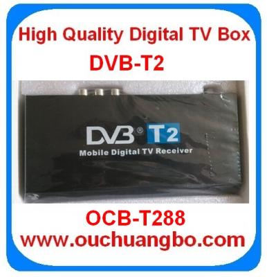 China Ouchuangbo Car DVB-T2 120km/h Double Antenna H.264 MPEG4 Mobile Digital TV Box OCB-T288B for sale