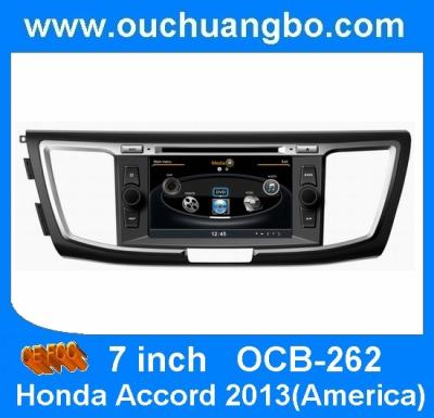 China Ouchuangbo S100 Platform 7"DVD Multimedia Kit for Honda Accord 2013(America) Car GPS Hot TV Radio Player OCB-262 for sale