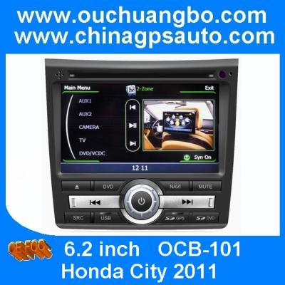 China Ouchuangbo HD 1080P S100 A8 Chipset S100 Platform Honda City 2011 Auto Radio DVD Player Touch screen RDS USB SWC for sale