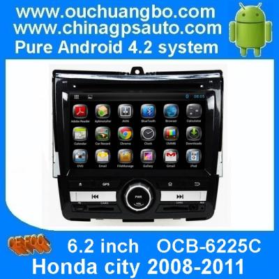 China Ouchuangbo Auto Audio Stereo for Honda city 2008-2011 GPS Navigation Radio TV BT USB AUX Android 4.2 System OCB-6225C for sale